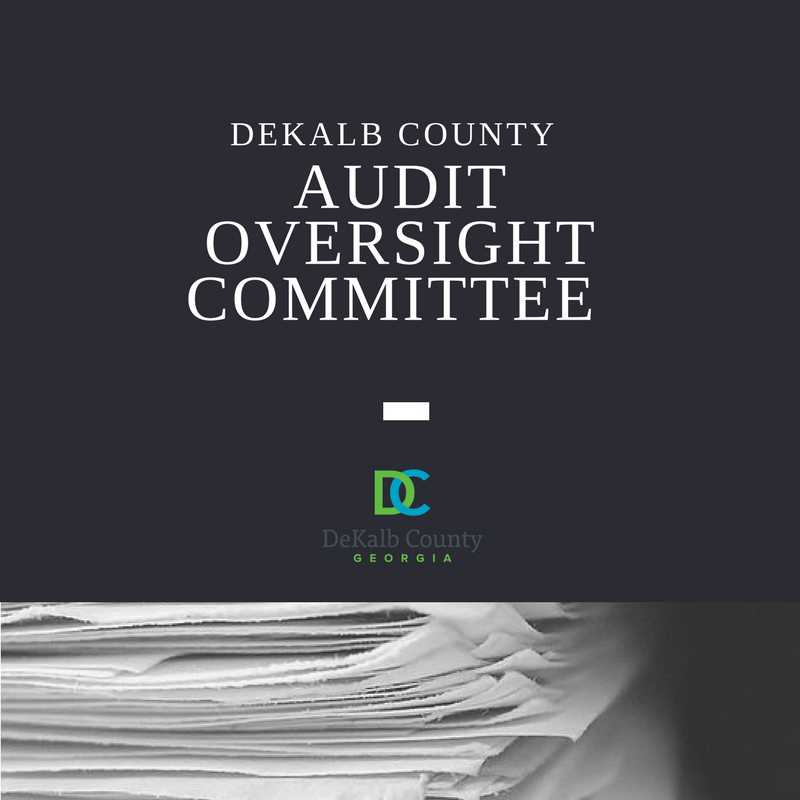 DeKalb County Audit Oversight Committee Meeting April 25 | DeKalb County GA